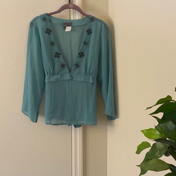 Mexx | Tops | Mexx Sheer Embroidered Blouse | Poshmark